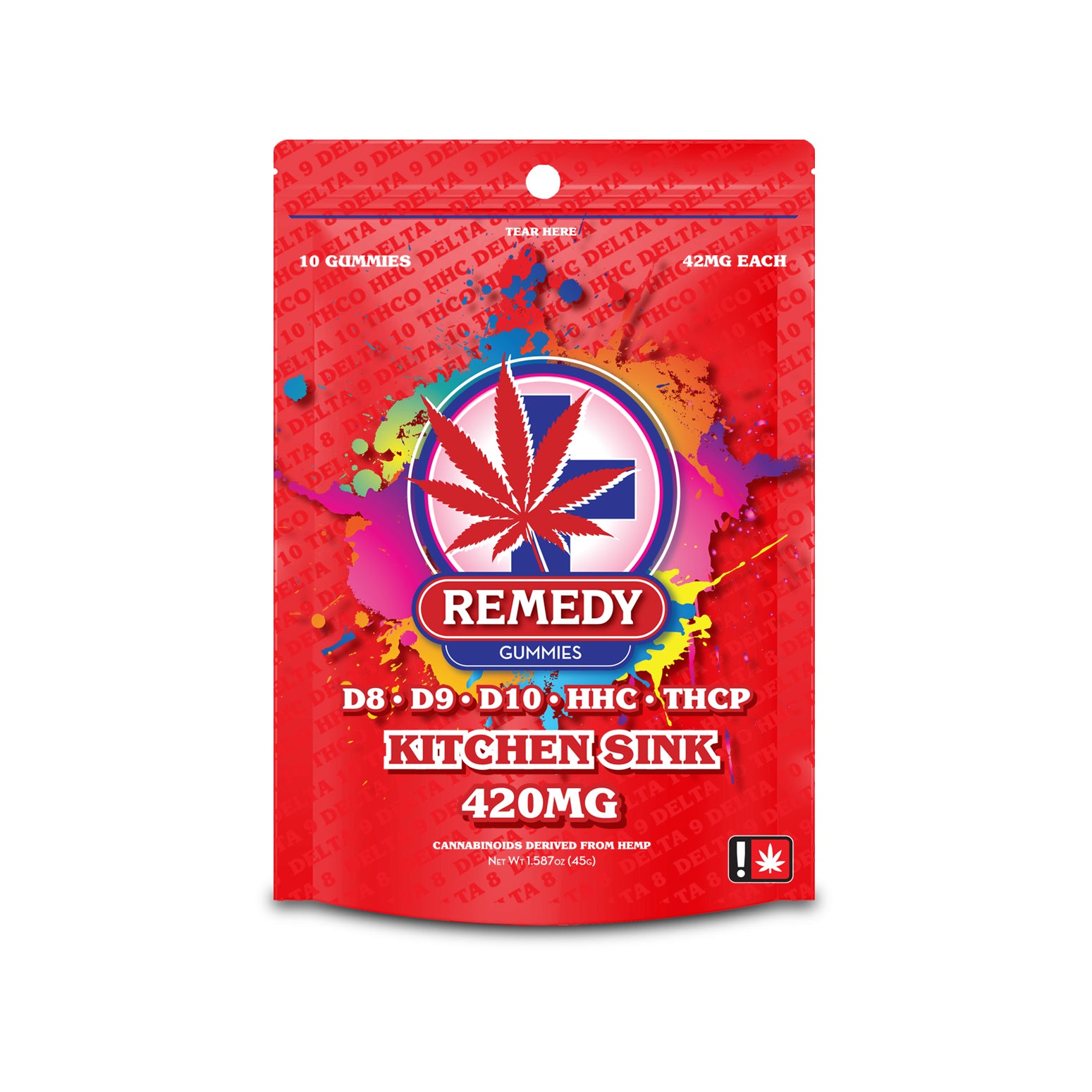 Kitchen Sink Gummies (Red) 420mg/10ct - D8+D9+D10+HHC+THCP – Remedy ...