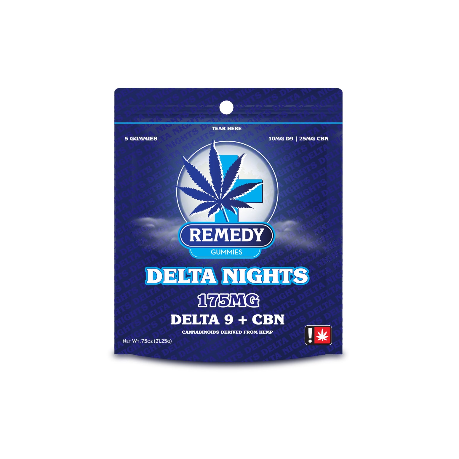 Delta Nights Gummies 175mg/5ct - Delta 9 + CBN – Remedy Premium Hemp