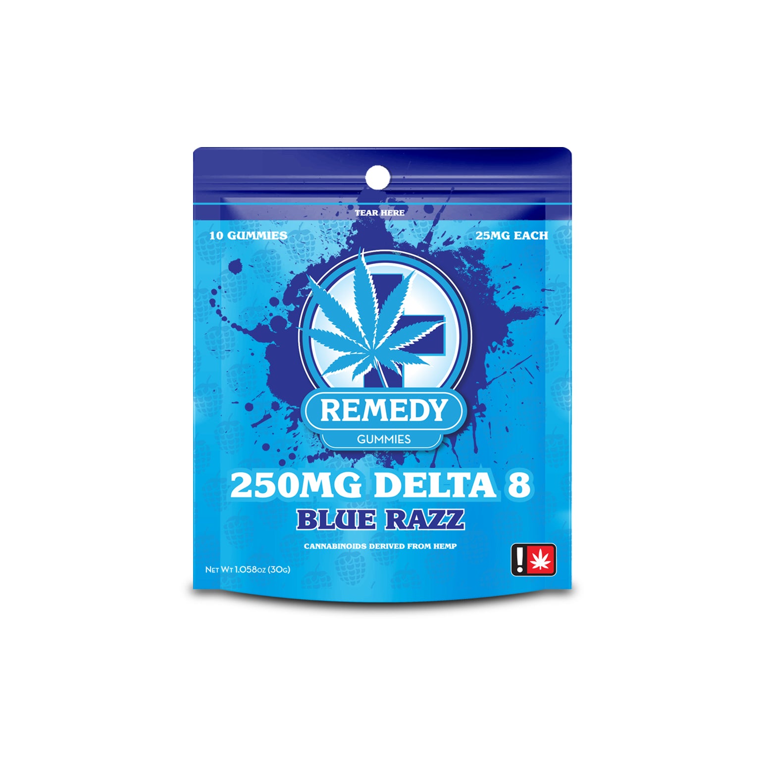 Buy Delta 8 Blue Raz Gummies | Remedy Premium Hemp