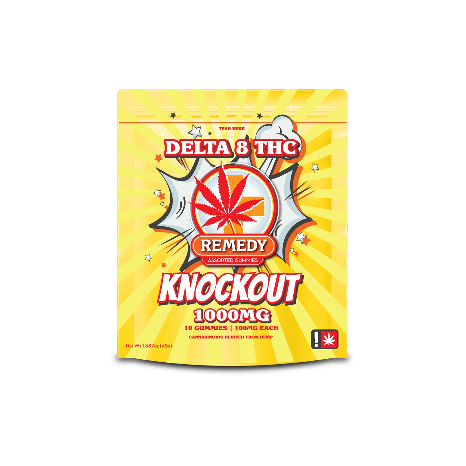 100 ‎MG Delta 8 Knockout Gummies | Remedy Premium Hemp
